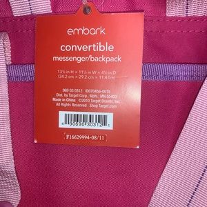 Embark | Accessories | Embark Girls Backpack Messenger Bag Convertible ...